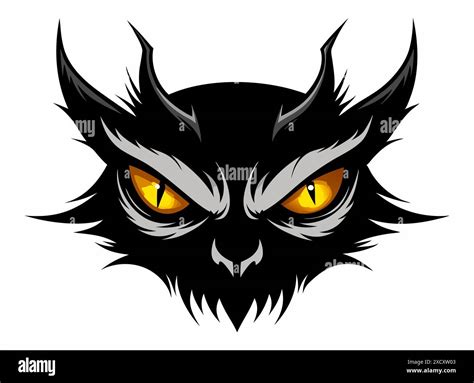 Yellow And Black Devil Eyes With Flames In A Graphic Design Fiery Eyes