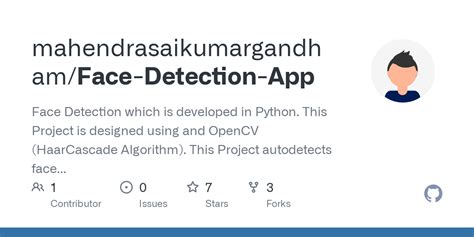 Github Mahendrasaikumargandham Face Detection App Face Detection Which Is Developed In Python