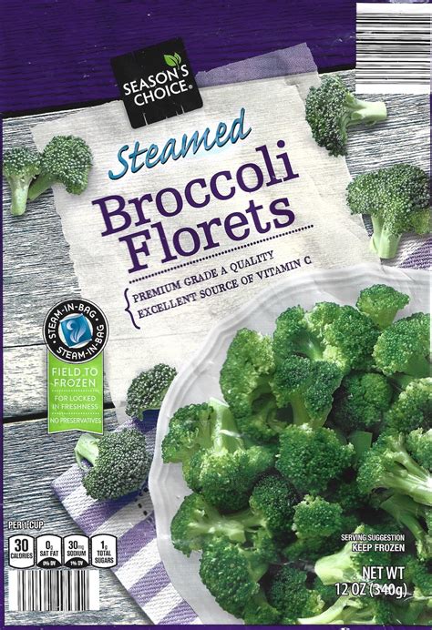 Seasons Choice Steamed Broccoli Florets