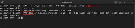 Backup And Restore Data Using Restic In Linux Ostechnix