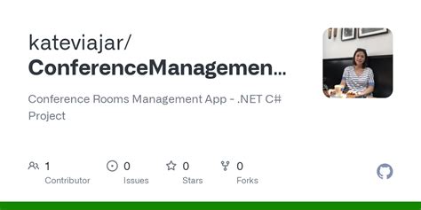 GitHub Kateviajar ConferenceManagementApplication Conference Rooms Management App NET C