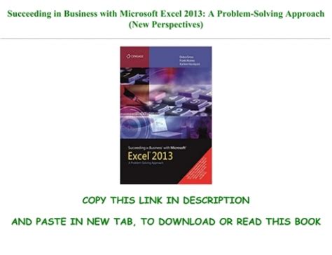 [pdf] [download] Succeeding In Business With Microsoft Excel 2013 A Problem Solving Approach