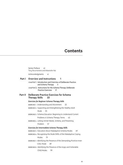 Deliberate Practice Schema Therapy Sample Chapter Pdf