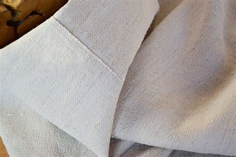 Heavy Nubby Antique French Hemp Sheet Rustic 麻 Material Upholstery