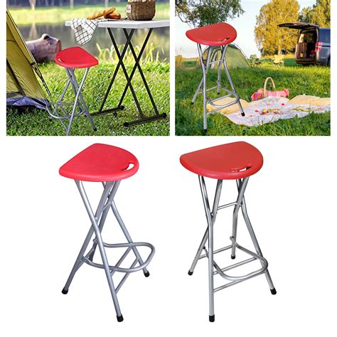 Portable Folding Stools For Adults Sturdy Folding Stool High Bar Stool With Handle Plastic
