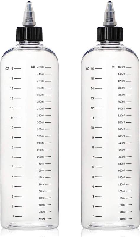 Haarverfflessen 2 Stuks 500 Ml Haarverf Knijpfles Met Meetschaal Met