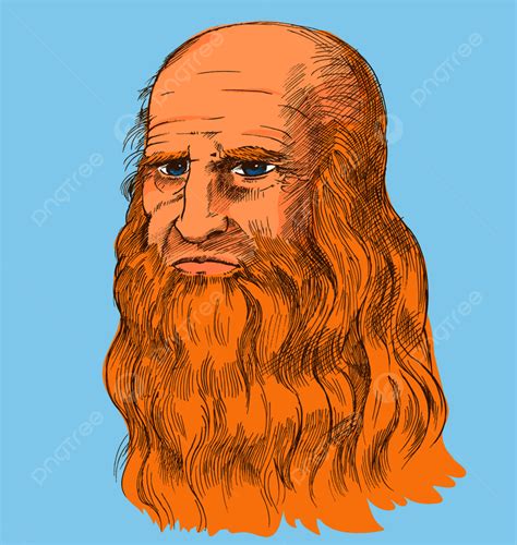 レオナルド・ダ・ヴィンチの自画像イラスト画像とpngフリー素材透過の無料ダウンロード Pngtree