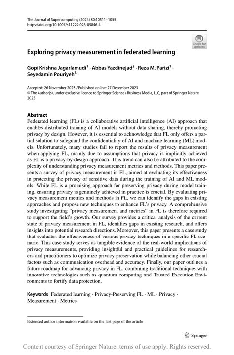 Exploring Privacy Measurement In Federated Learning Request PDF