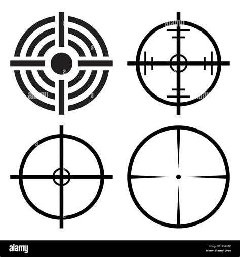 Crosshair Target Set Vector Symbol Icon Design Stock Photo Alamy