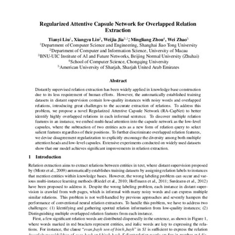 Regularized Attentive Capsule Network For Overlapped Relation