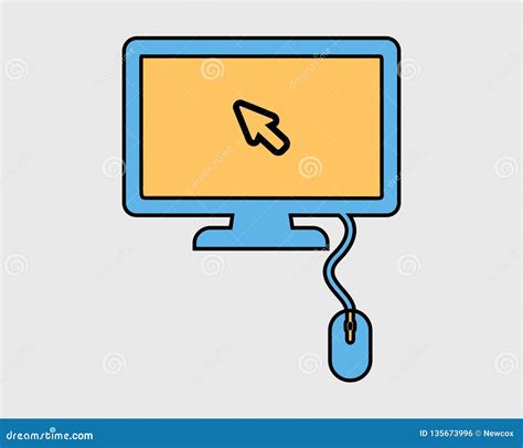 Colorful Mouse And Cursors Icon Stock Vector Illustration Of Flat