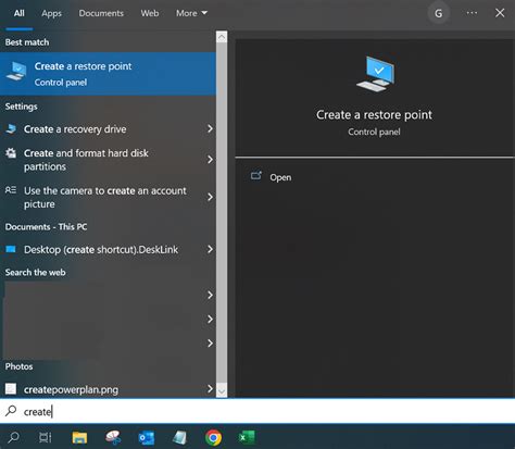 Create A Restore Point Windows 10 How To Create A Restore Point In