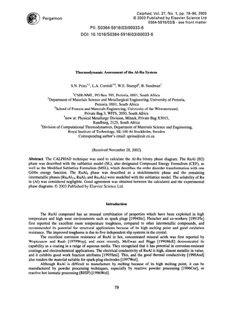 Pdf A Thermodynamic Assessment Of The Cov System