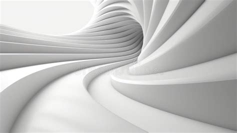 White Rotating Rings Abstract 3d Animation Seamless Loop Stock Illustration Illustration Of