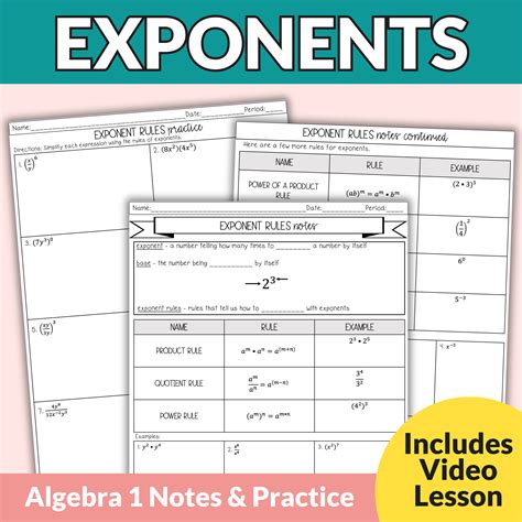 Exponent Laws