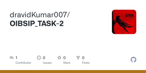 GitHub DravidKumar007 OIBSIP TASK 2