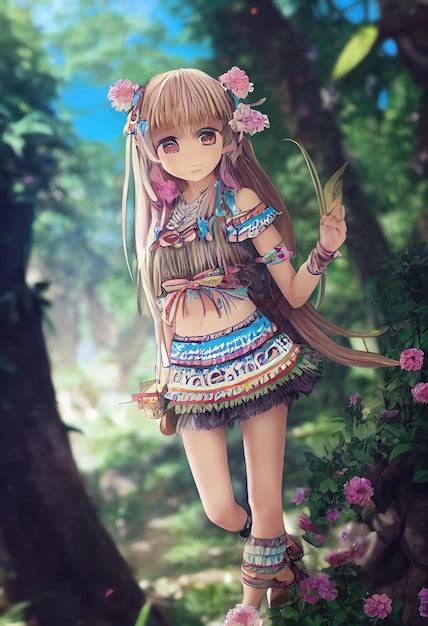 Premium Photo Portrait Of An Aztec Girl In Bright Colors Aztec Girl In Traditional Aztec Clothing