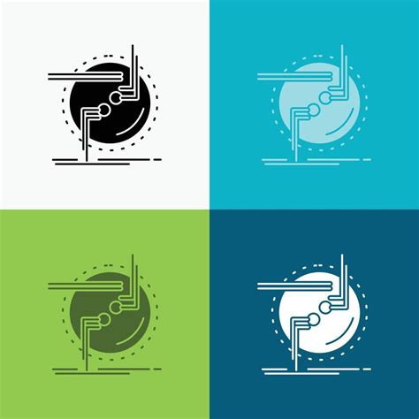 Chain Connect Connection Link Wire Icon Over Various Background Glyph Style Design