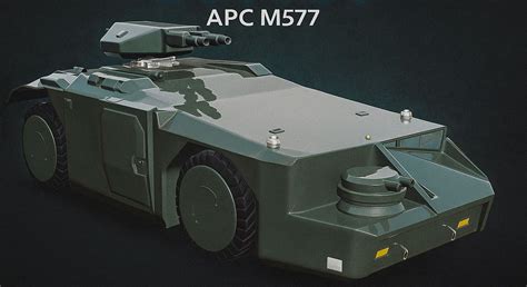 Aliens Apc M577 Armored Personnel Carrier Renderable Model Model