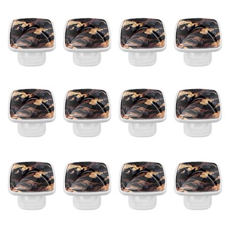 12 Pack Cabinet Knobs Square Knobs Bat Drawers Cabinet Hardware Kitchen