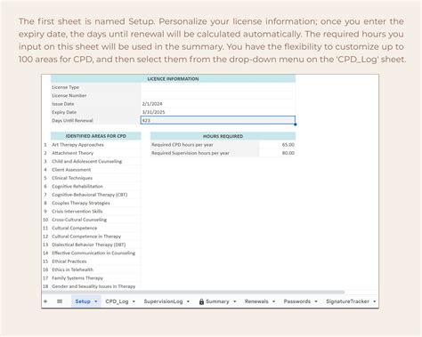 Cpd Log Clinical Supervision Log Template Therapist Planner Clinical Hours Psychology