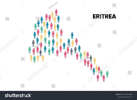 Eritrea Map Made By Group People Stock Vector Royalty Free 2140250189 Shutterstock