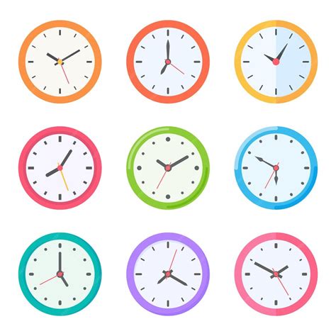 Premium Vector The Round Clock Face Shows The Scheduled Time