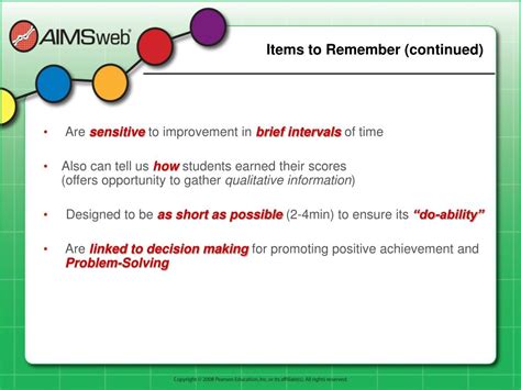 Ppt Overview Of Curriculum Based Measurement Cbm And Aimsweb® Powerpoint Presentation Id