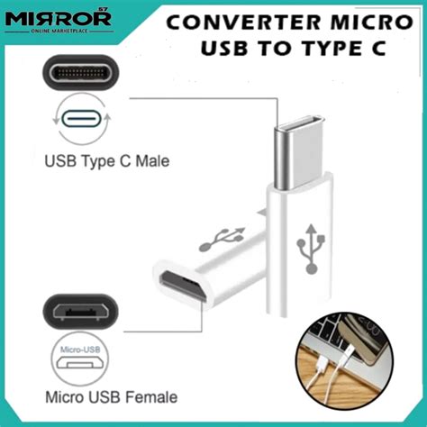 Jual Konverter Micro USB To Type C Shopee Indonesia