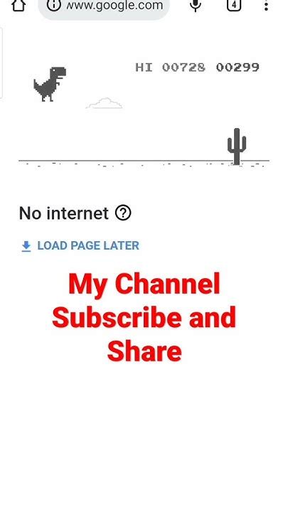 Chrome Dino Game Cactus Jumping Nointernet Nointernetconnection Chromedinosaurgame Youtube