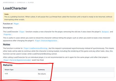 Player LoadCharacter Should Return The New Character Engine Features
