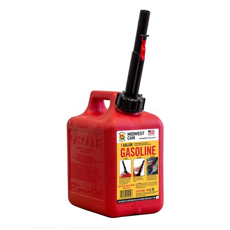 Midwest Can Company 1210 1 4 Gallon Capacity Gasoline Can With Flame
