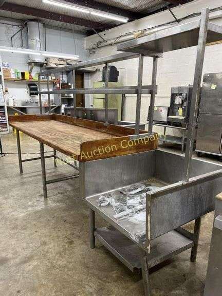 10 Wood Top Bakers Table Nutt Auction