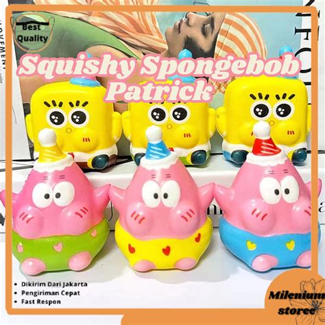 Jual Ml Mainan Squishy Model Karakter Spongebob Patrick Aneka Squishy Karakter Shopee Indonesia