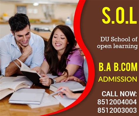 Sol Du School Of Open Learning Ba Program Bcom Admission 2026 2027