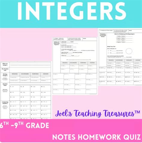 6th Grade Math Numerical Operations And Rational Numbers Packets Bundle Notes