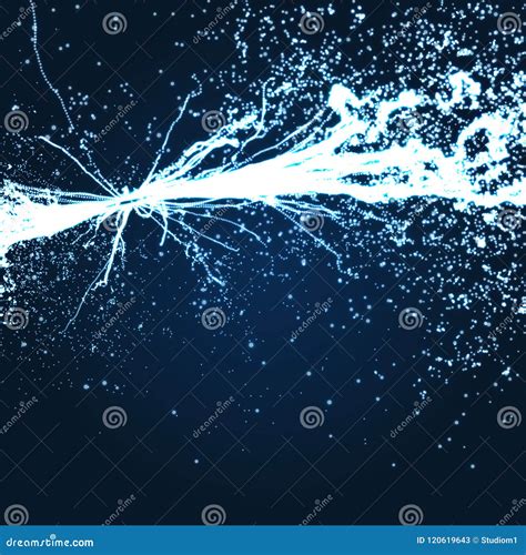 Electricity Lighting Effects Array With Dynamic Particles Stock Vector Illustration Of Flow