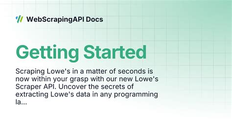 Getting Started Webscrapingapi Docs