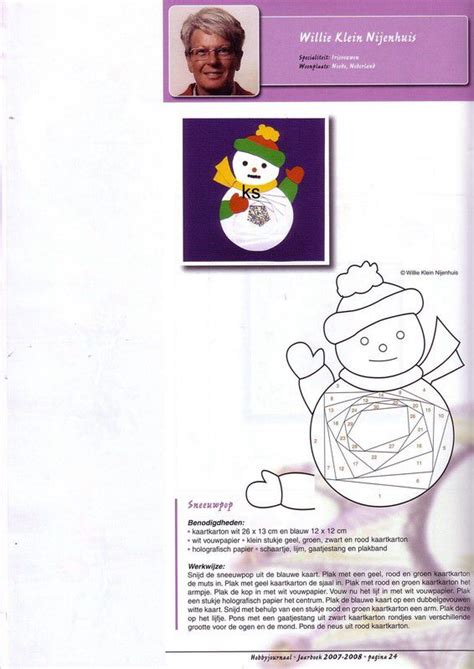 Snowman Iris Fold Iris Folding Pattern Iris Folding Templates Iris