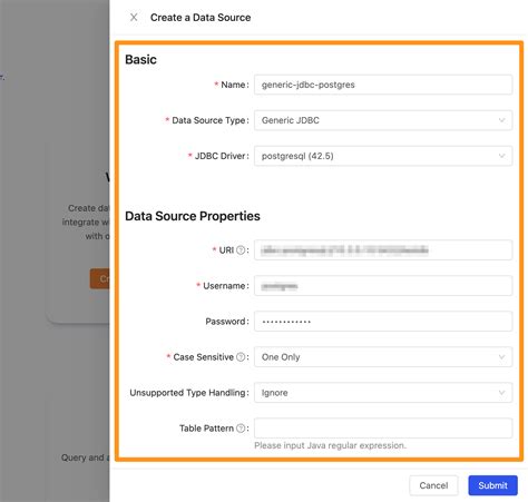 Generic Jdbc 連接器 Canner Enterprise