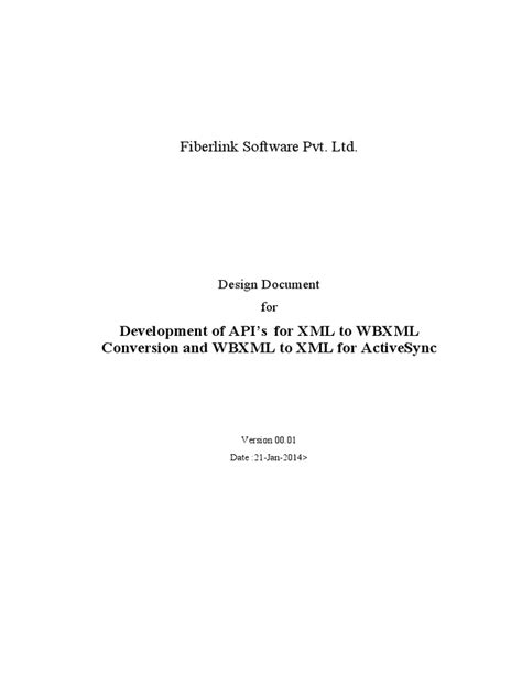 Design Xml Wbxml Conversion Pdf Xml Namespace