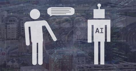 Composite Of Ai Chat Bots And Data Processing Over Computer Servers