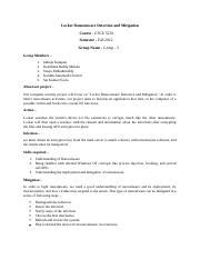Csce Fall Group Docx Locker Ransomware Detection And Mitigation Course Csce