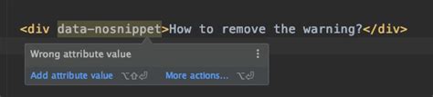 Suppress Wrong Attribute Value Warning Ides Support Intellij Platform Jetbrains