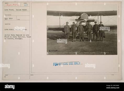 Aerial Route Mappers At Love Field Dallas Texas During December 1918 The Image Depicts The