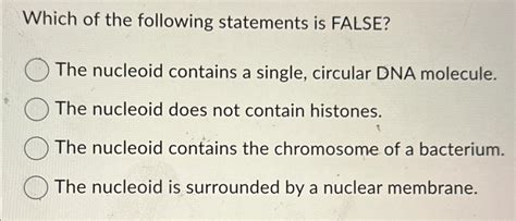 Solved Which Of The Following Statements Is Falsethe