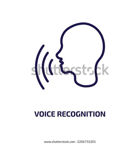 Voice Recognition Icon Artificial Intellegence Future Stock Vector