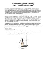Determining Enthalpy Change Of Chemical Reactions Hess S Law Course Hero
