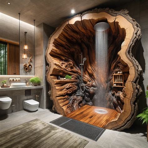 Tree Trunk Shower Innovative Designs Inspired By Nature S Majesty