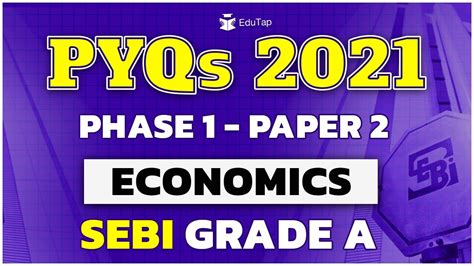 Sebi Grade A 2021 Economics Question Paper Sebi Grade A Exam Pyqs Sebi Grade A Phase 1 Paper